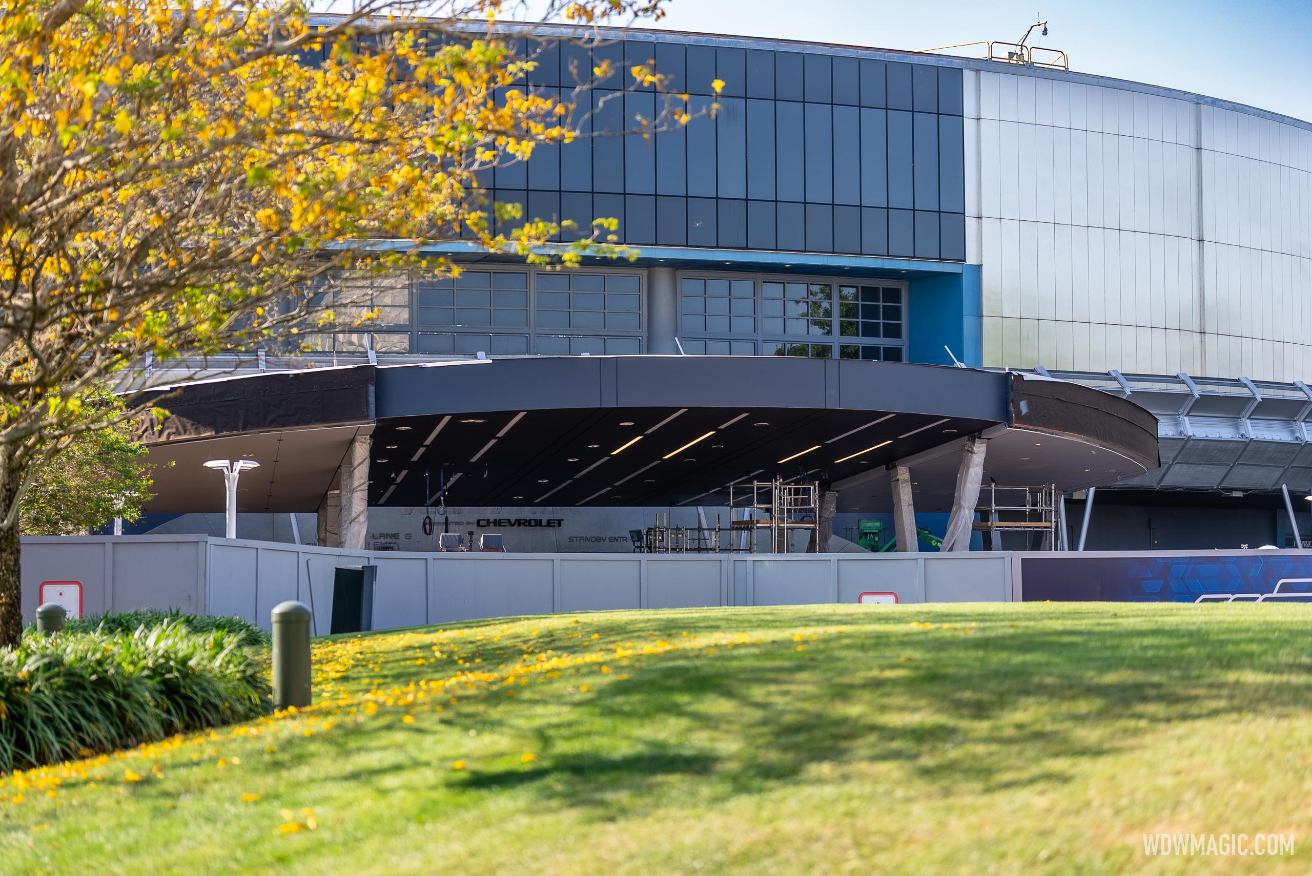 New Test Track Canopy Revealed as Scaffolding Comes Down at EPCOT