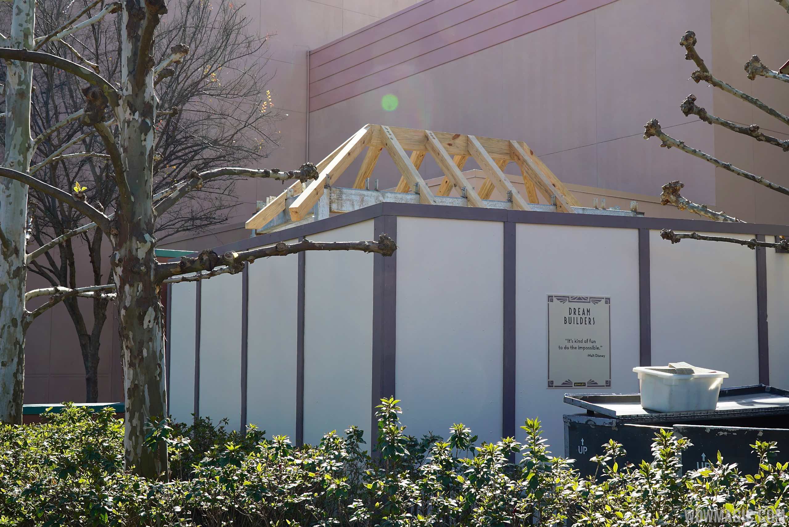 Construction at the exit of the Great Movie Ride
