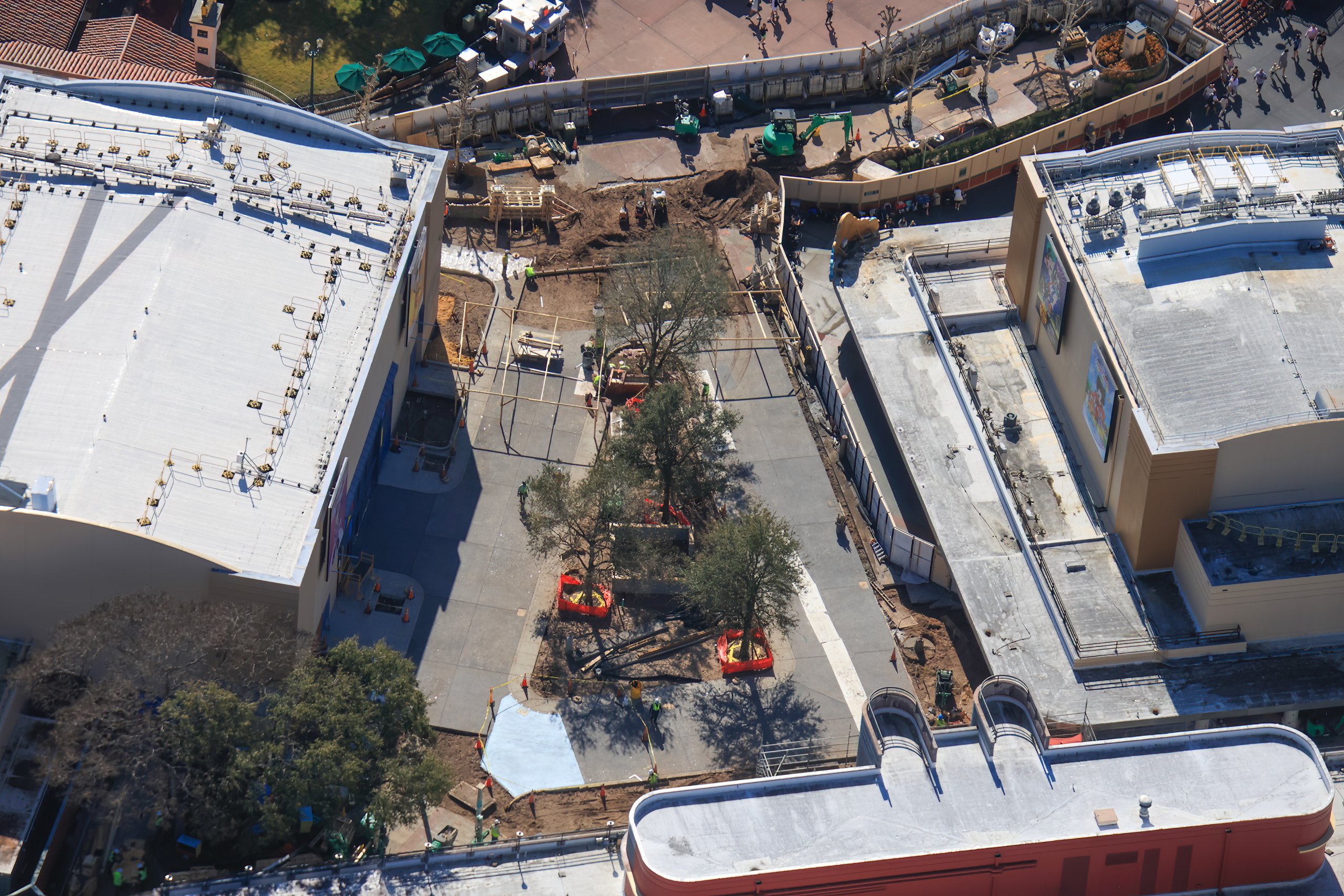 Animation Courtyard Transformation: Aerial Construction Photos ...