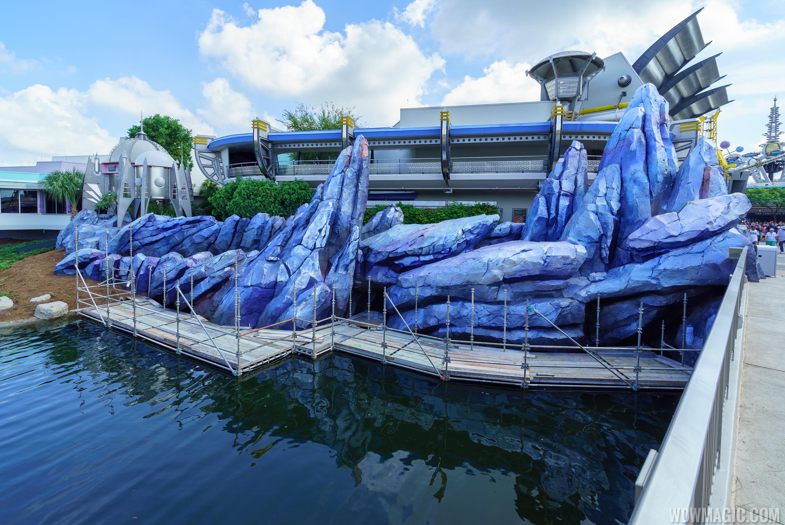 PHOTOS - Both sides of Tomorrowland entrance rock-work updated with new ...