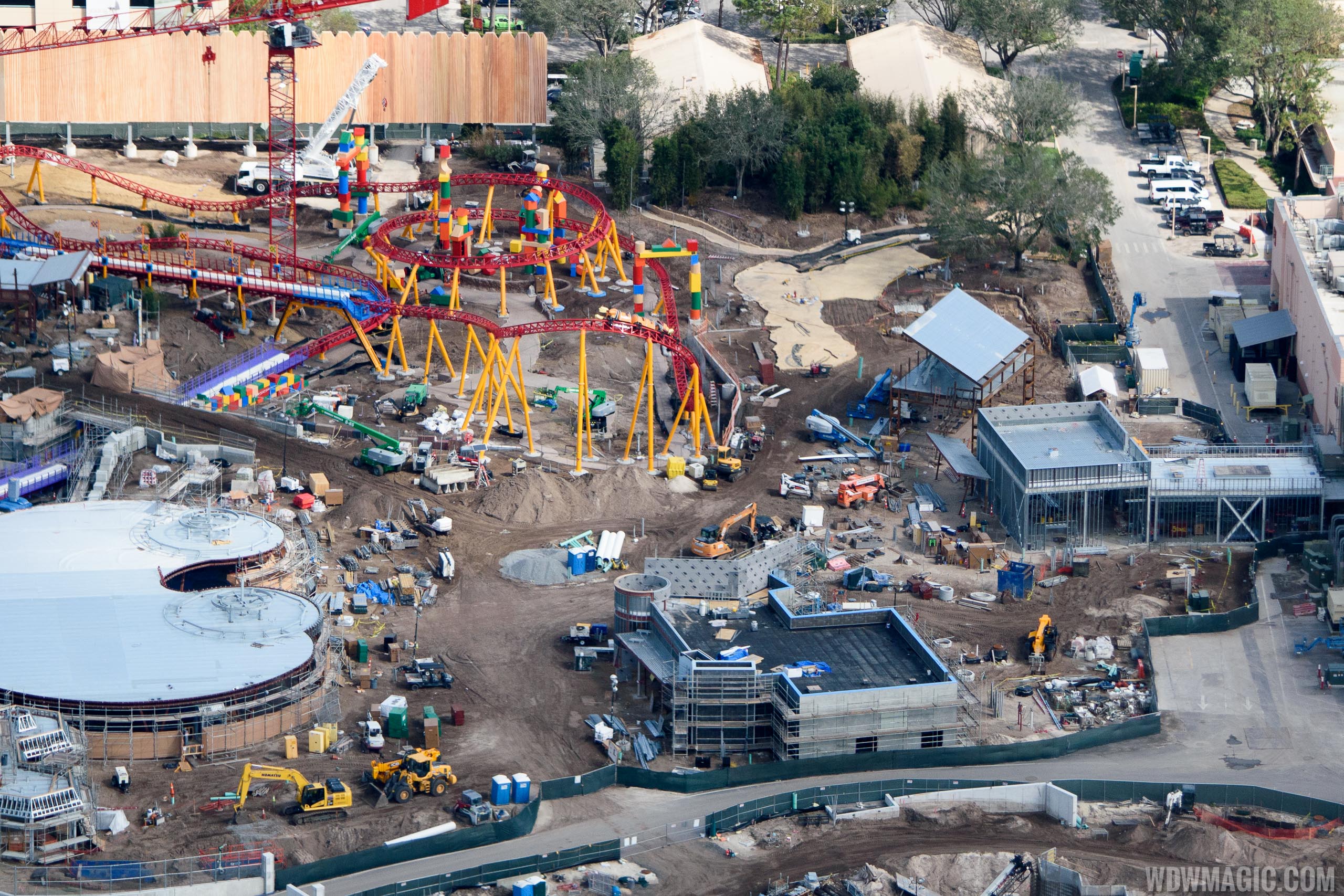 PHOTOS - Toy Story Land construction from the air