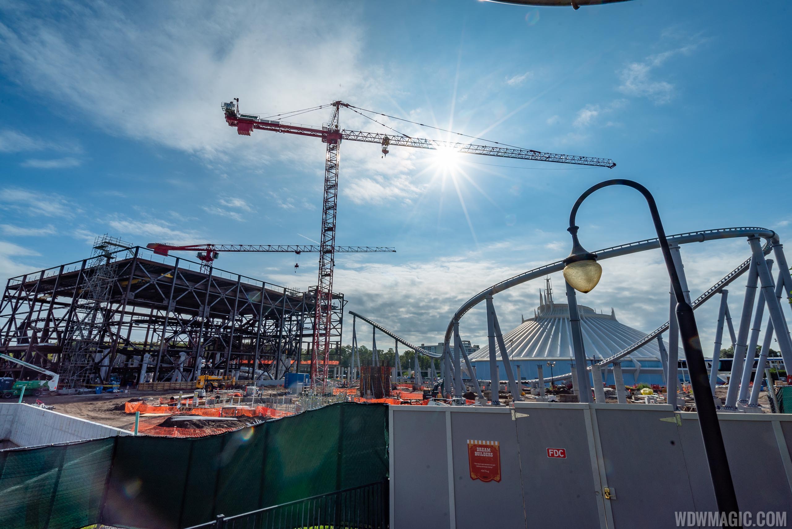 PHOTOS - Outside track now in place at TRON Lightcycle Run rollercoaster