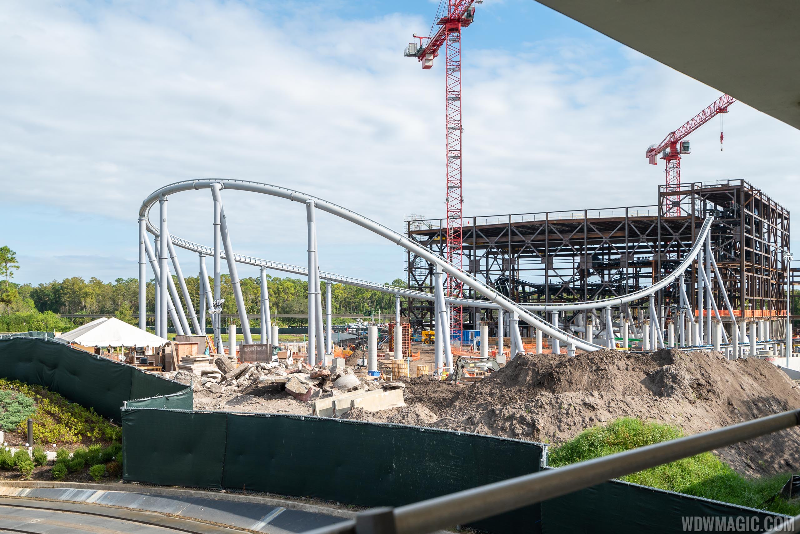 TRON Lightcycle Run construction site - November 2019 - Photo 7 of 9