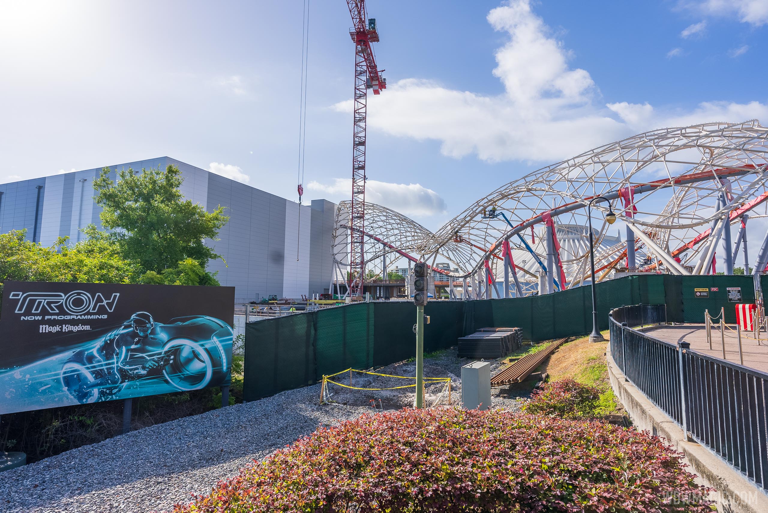 TRON Lightcycle Run construction - May 20 2021 - Photo 6 of 7