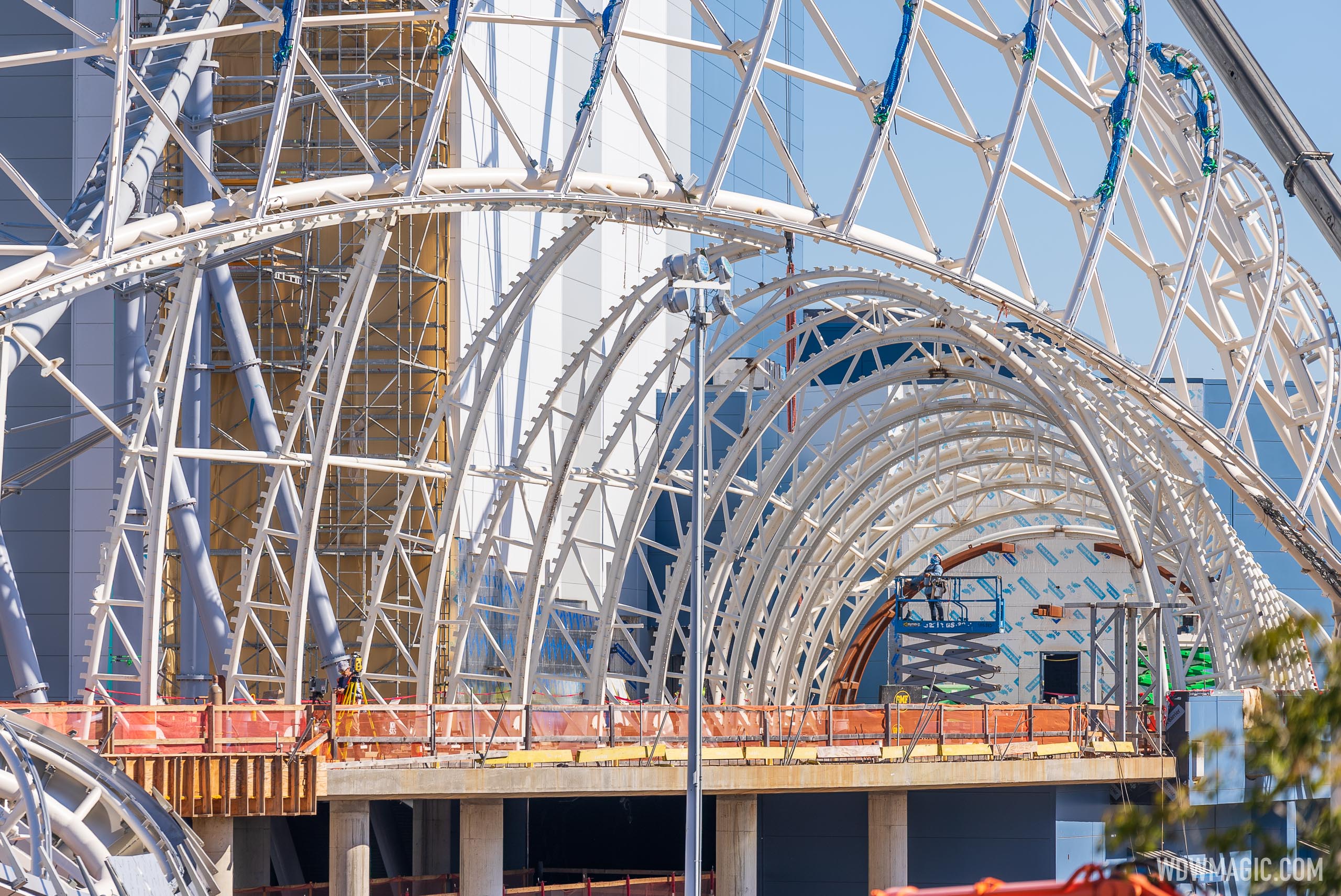 Last look at the TRON Lightcycle Run construction site for 2021 at ...