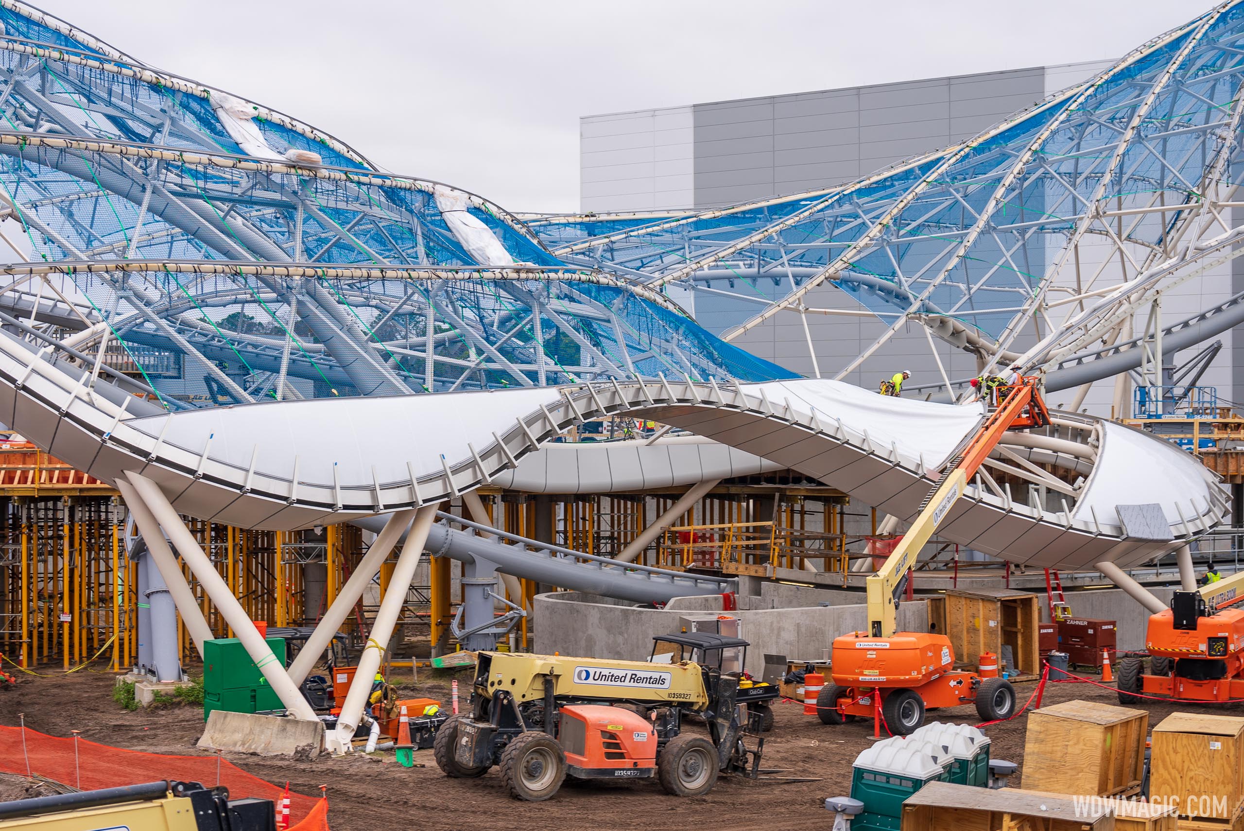 TRON Lightcycle Run construction - January 28 2022 - Photo 10 of 13