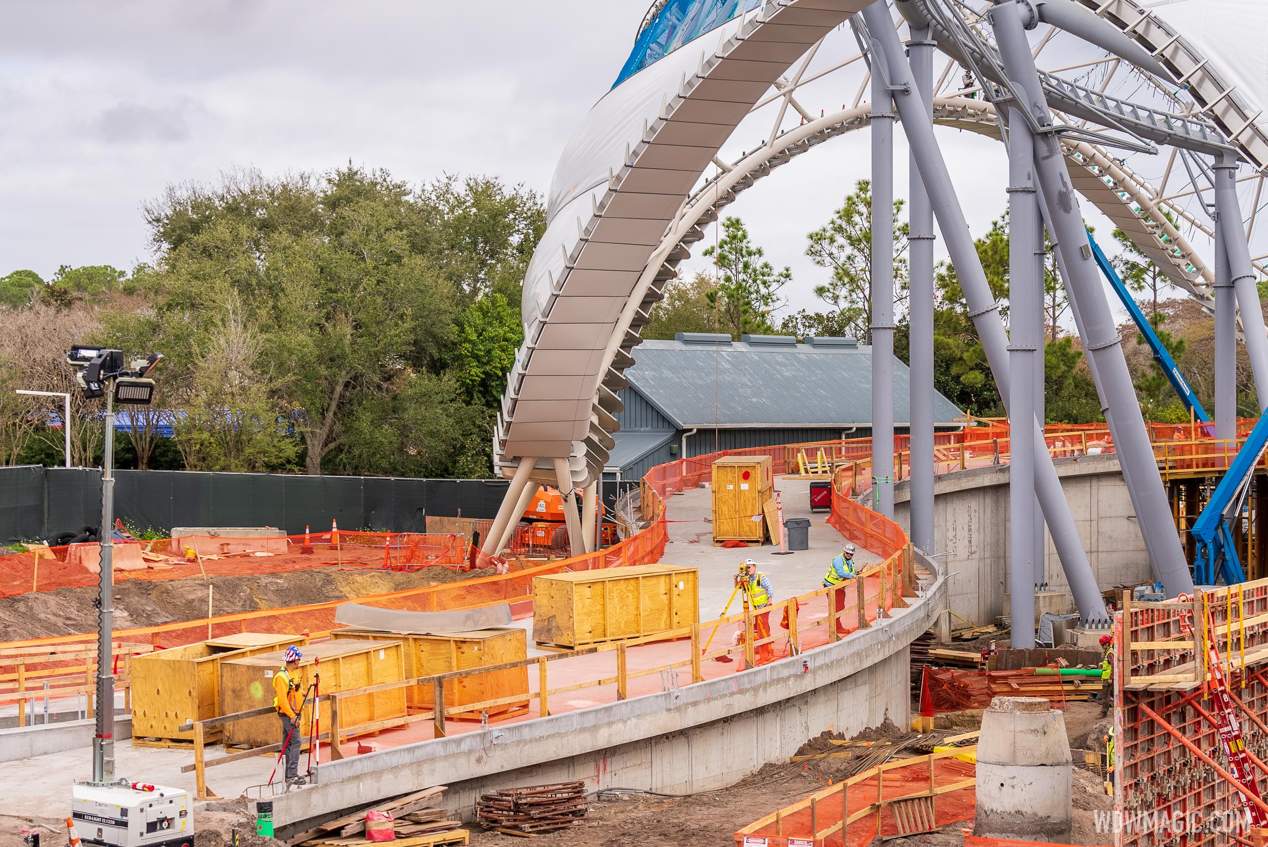 TRON Lightcycle Run construction - February 17 2022 - Photo 14 of 22