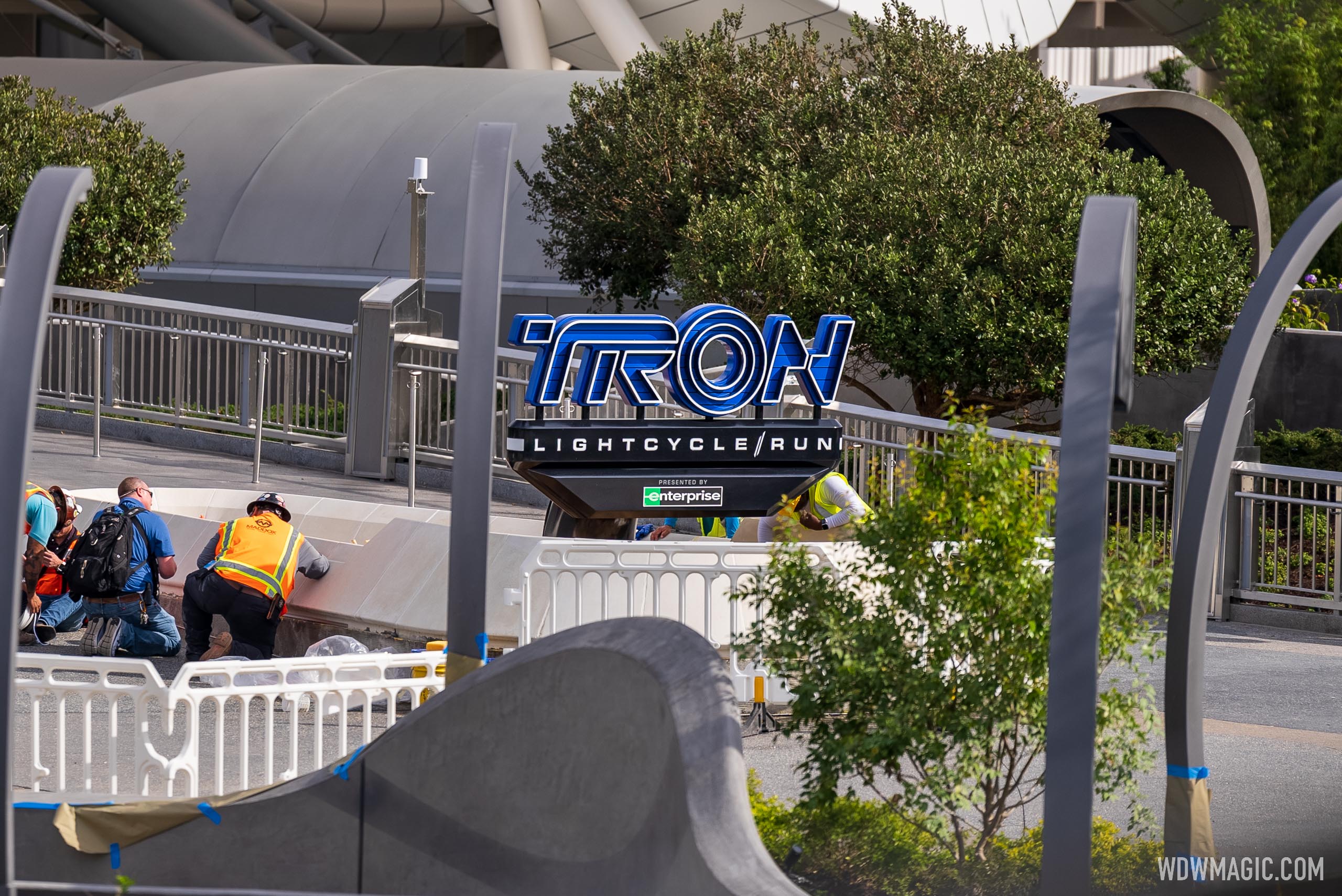 More views of the TRON Lightcycle Run marquee sign - Photo 3 of 11