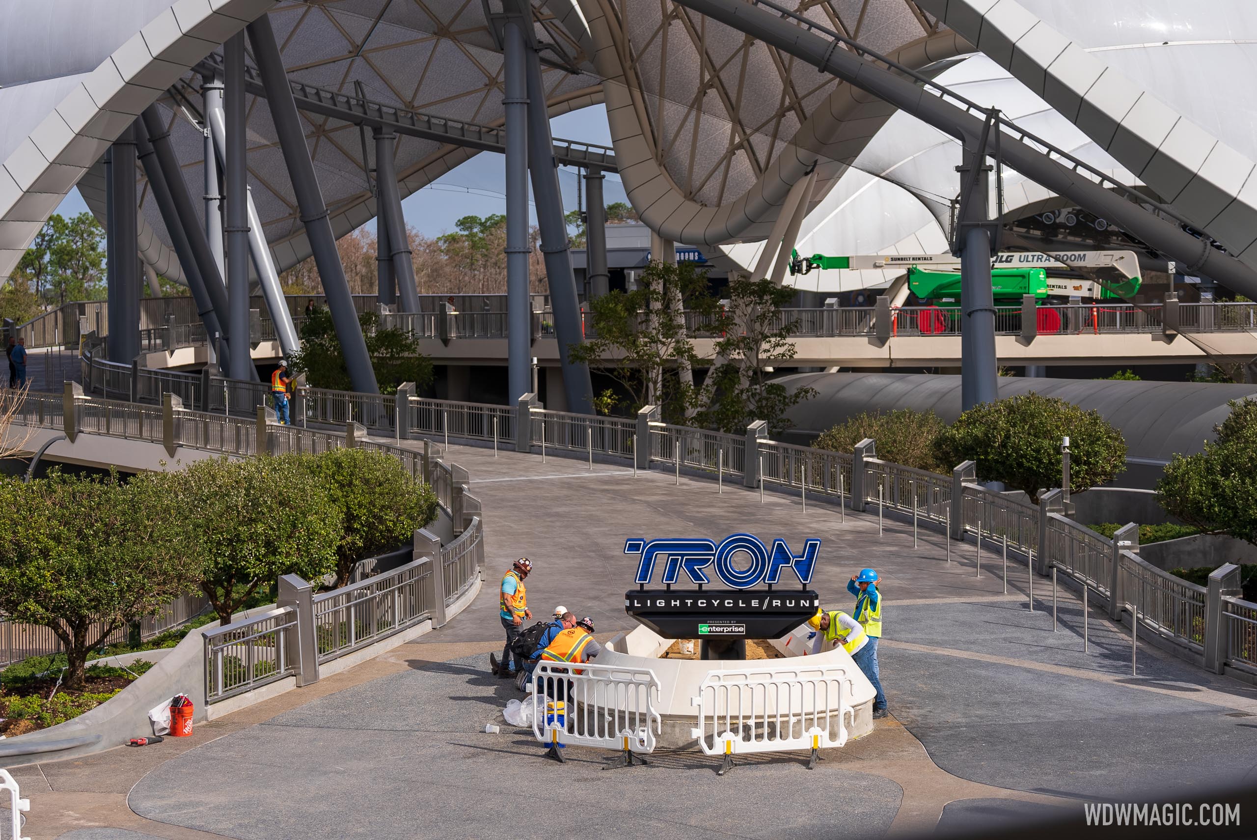 More views of the TRON Lightcycle Run marquee sign - Photo 4 of 11