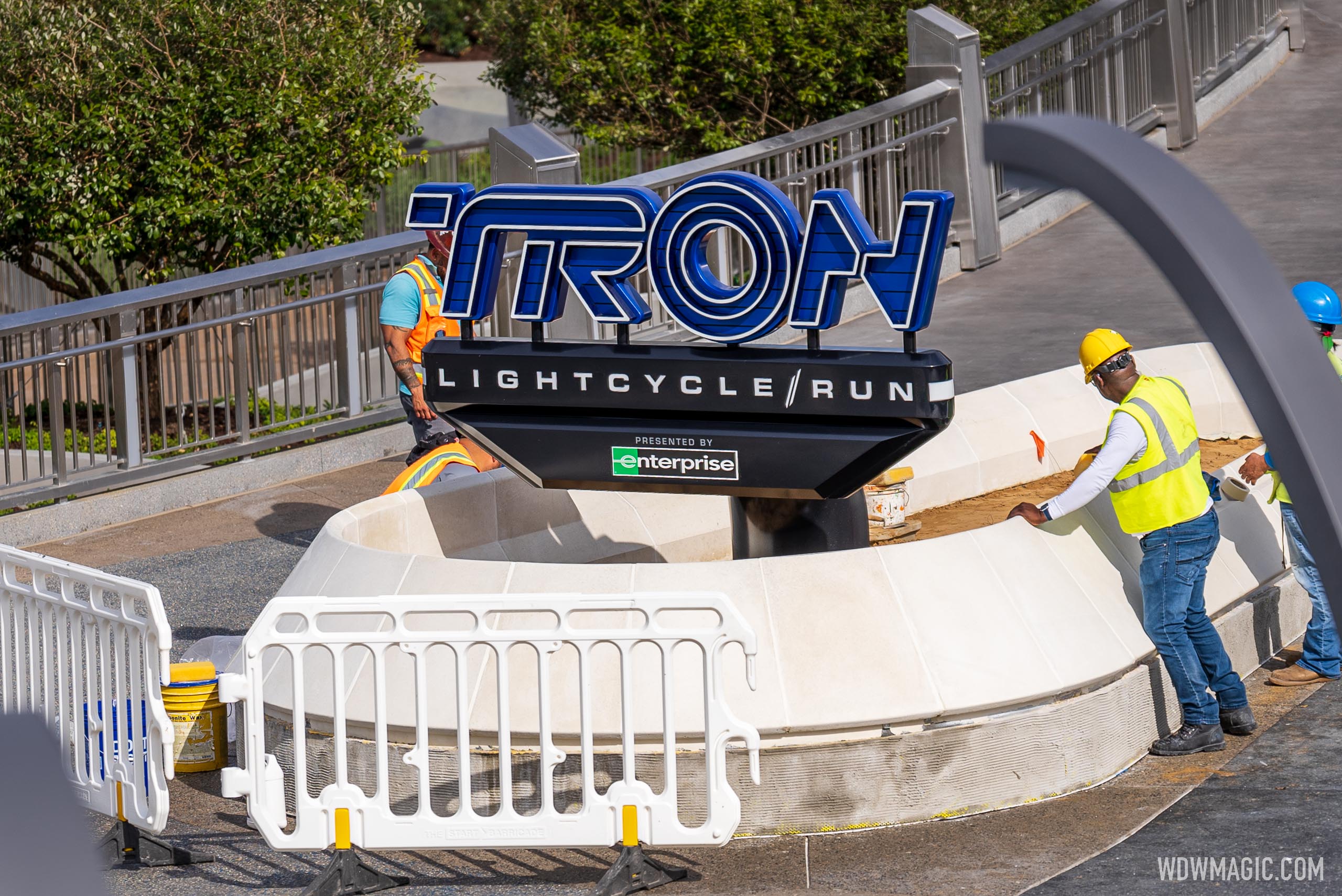 More views of the TRON Lightcycle Run marquee sign - Photo 2 of 11