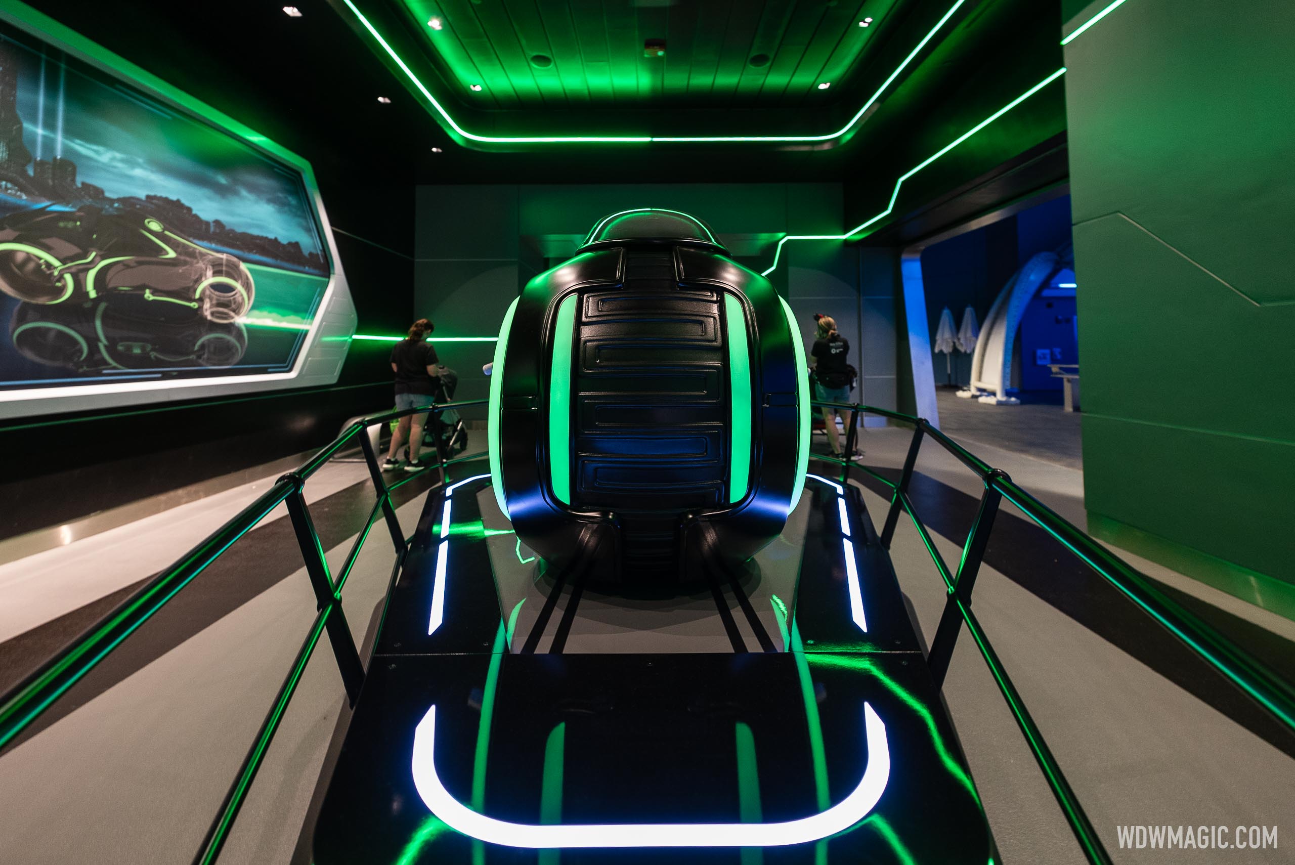 TRON Lightcycle Run slow-motion testing footage