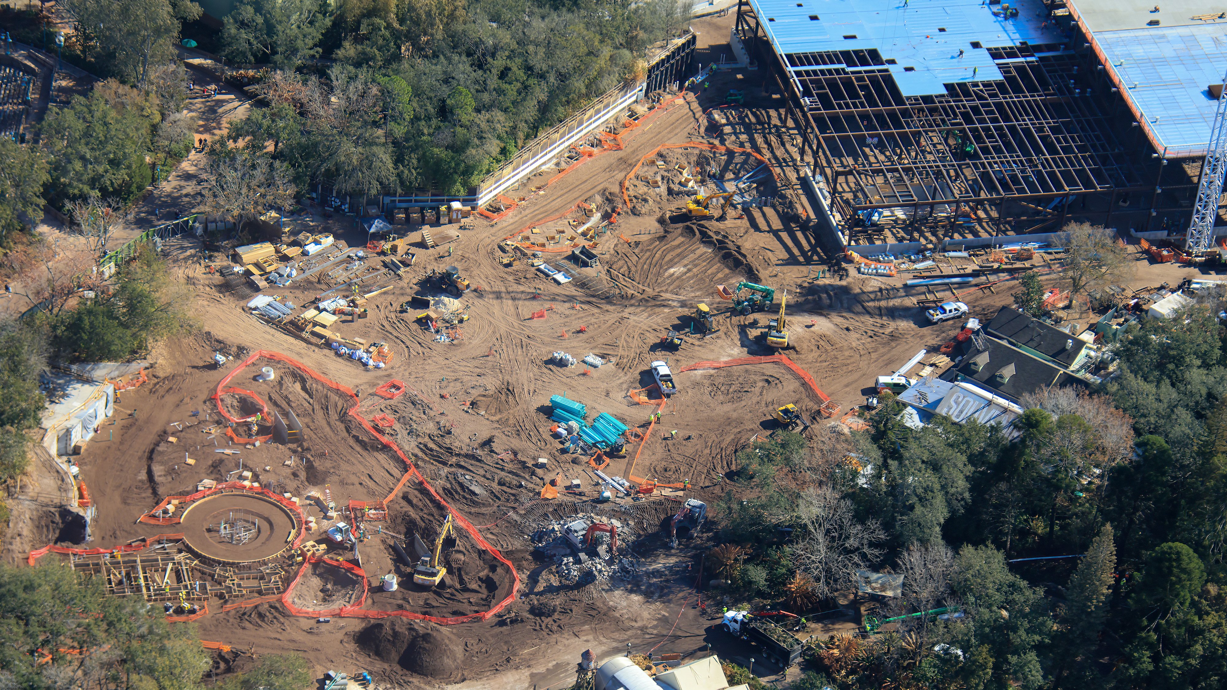 Tropical Americas Carousel Construction - Aerial Views, February 15 ...