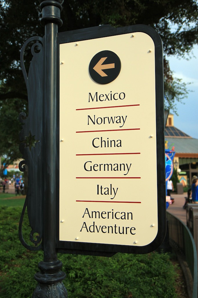 New directional signage in World Showcase - Photo 2 of 6
