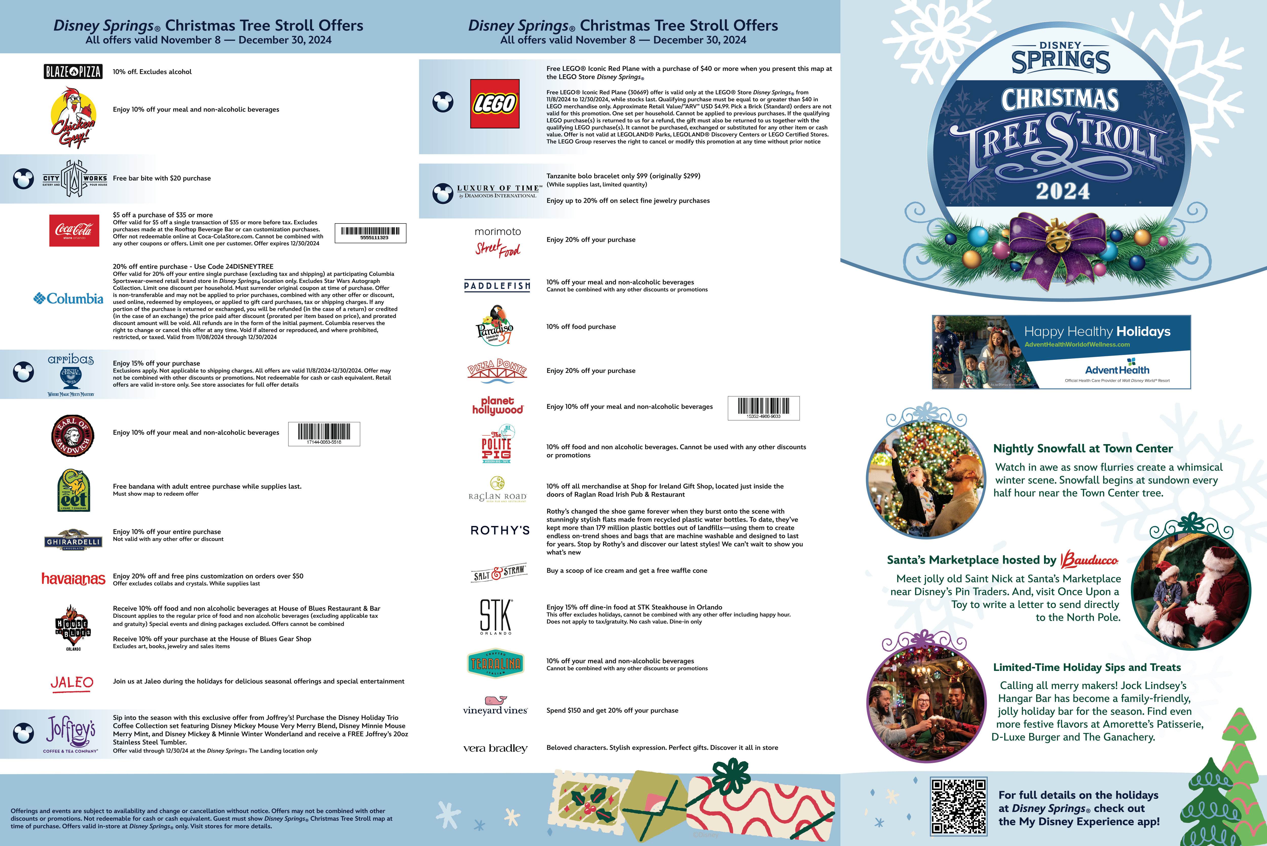 Disney Springs Christmas Tree Stroll Map 2024 - Photo 1 of 2