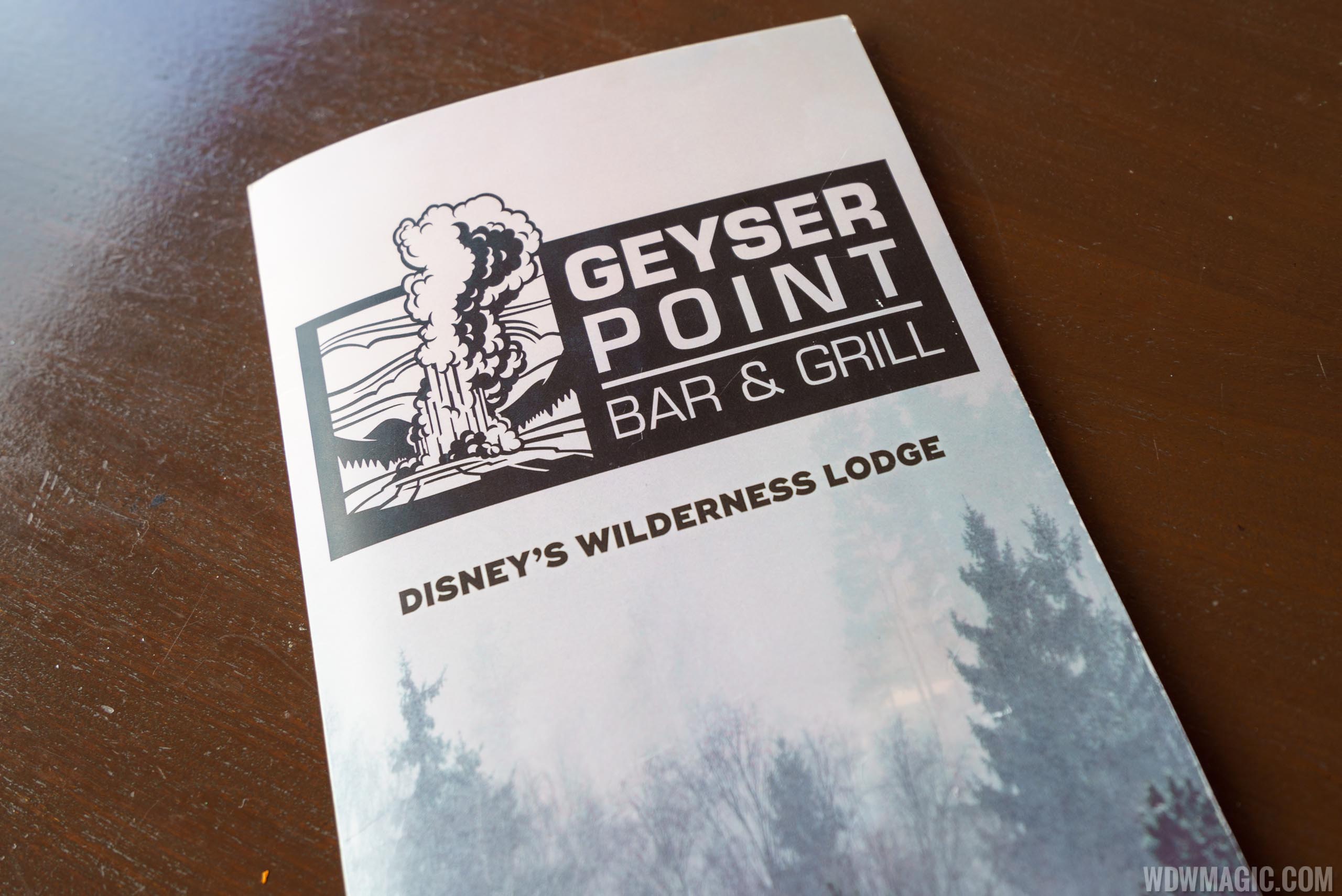 Geyser Point Bar and Grill Pool Bar And Grill Menu - April 2024 | WDWMAGIC
