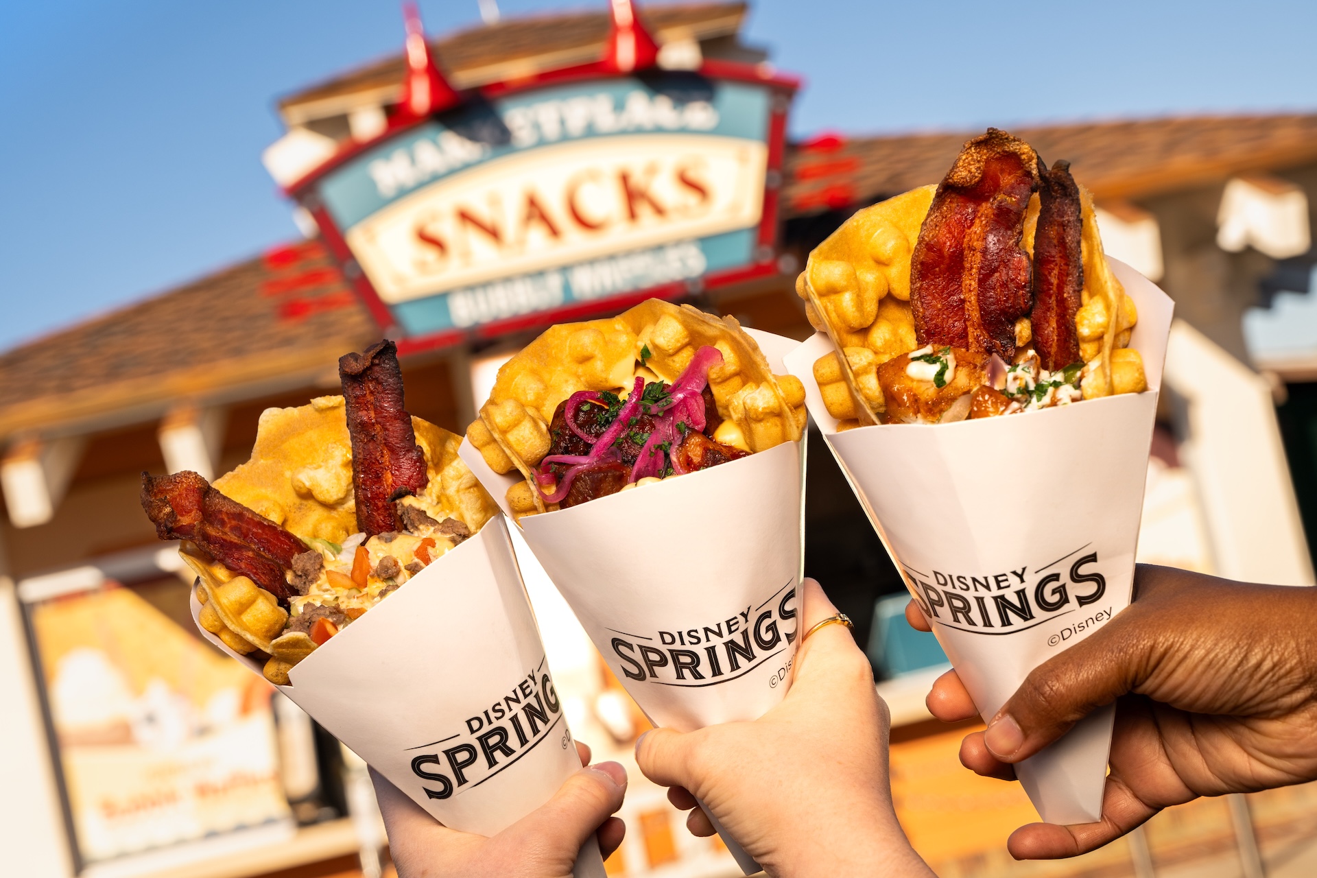 New Savory Waffles at Disney Springs Marketplace Snacks