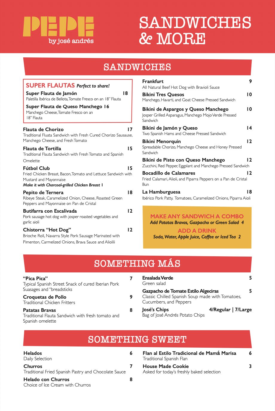 Pepe by José Andrés menu