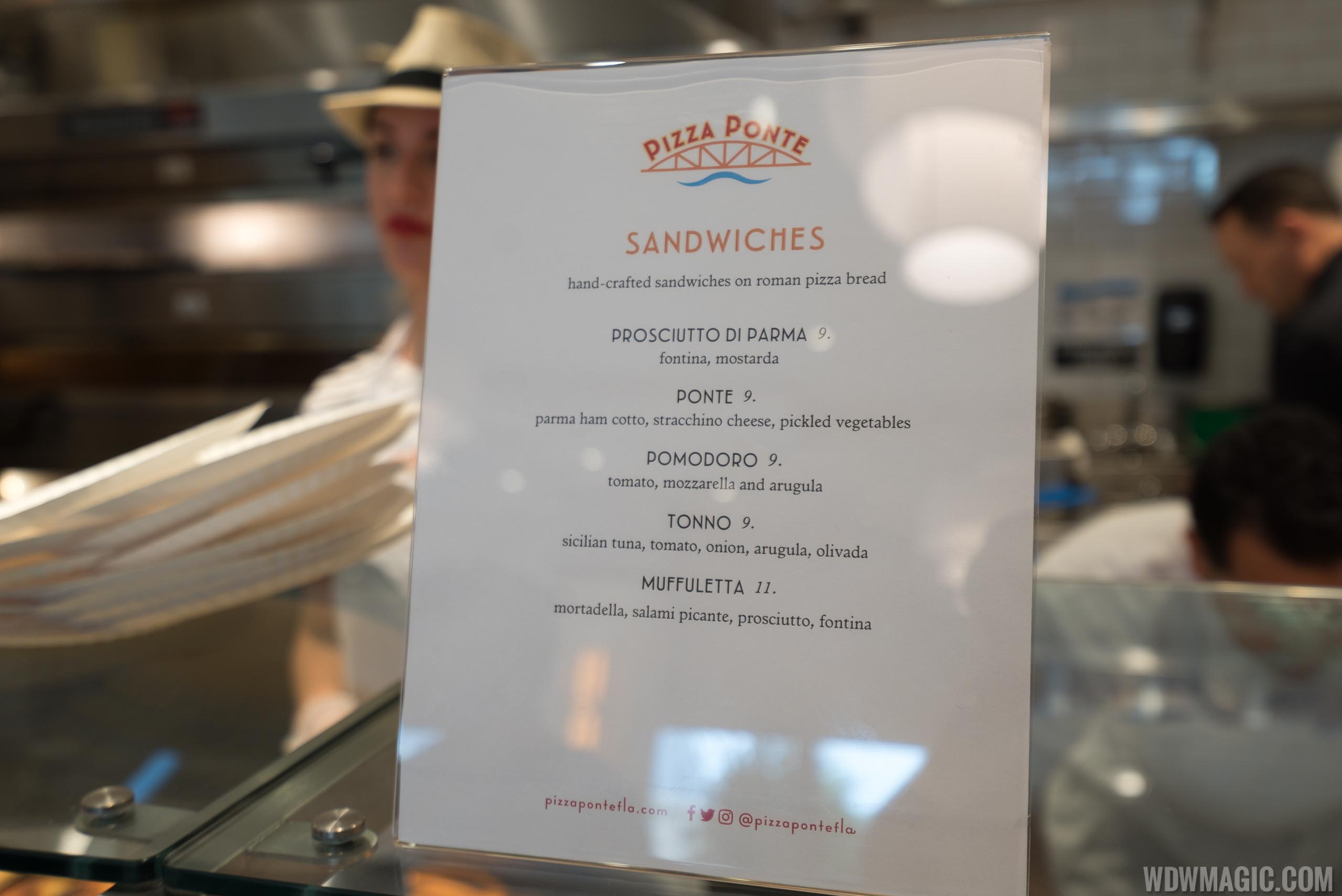 Pizza Ponte Lunch And Dinner Menu - April 2024 | WDWMAGIC
