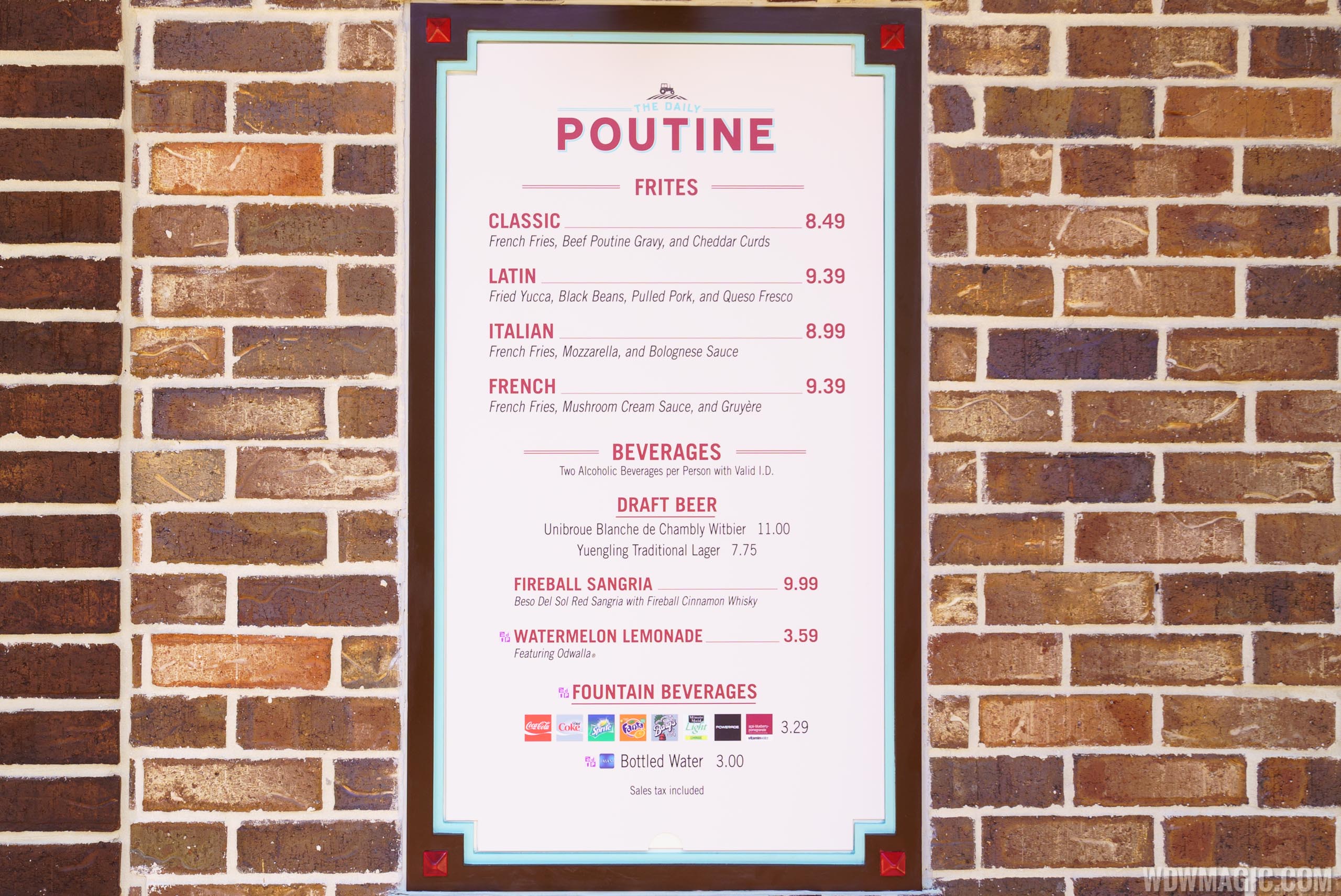 The Daily Poutine Lunch And Dinner Menu - July 2026 | WDWMAGIC