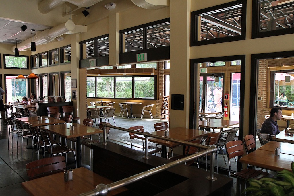 Completed enclosed seating area