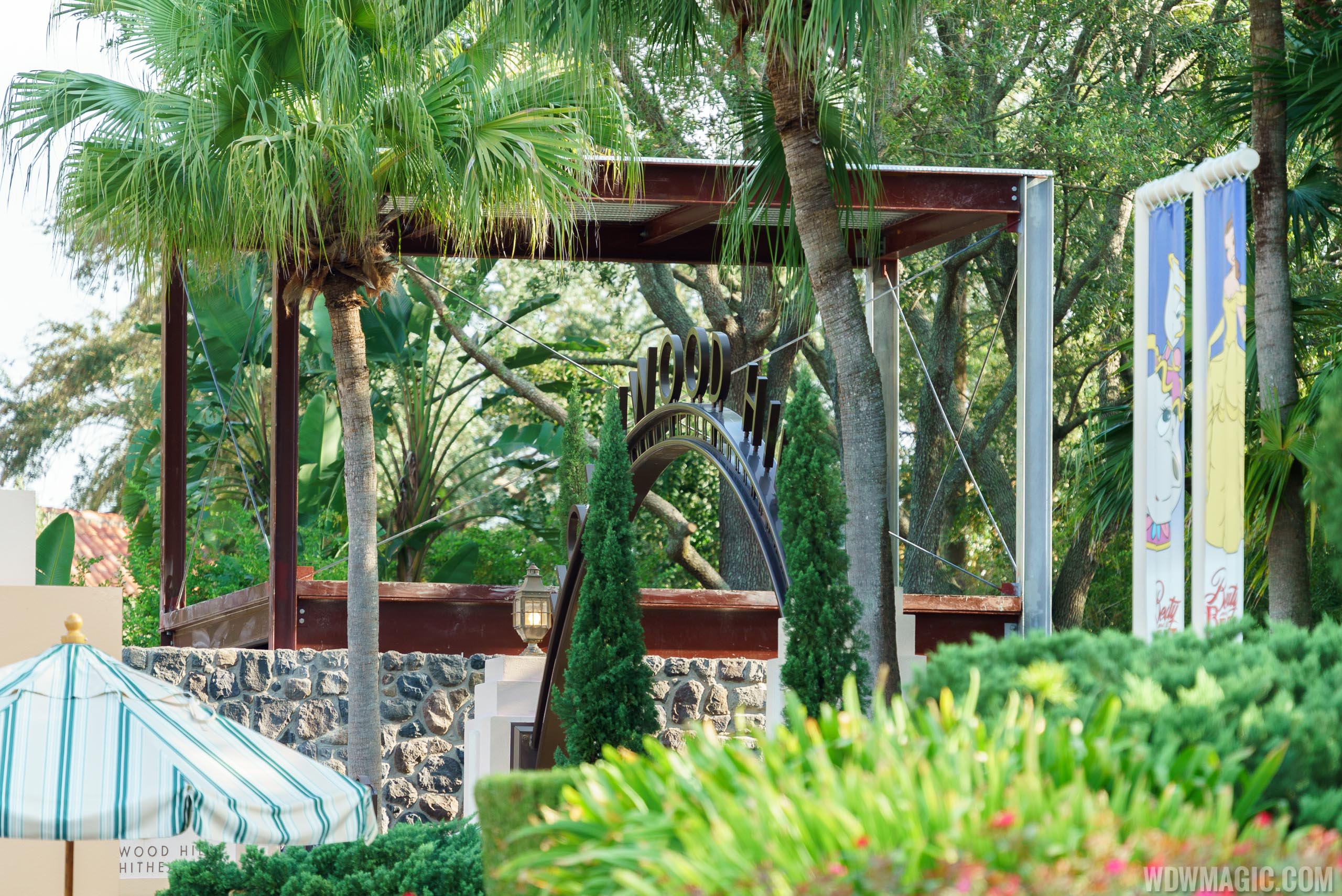 Projection platform construction for Sunset Seasons Greetings