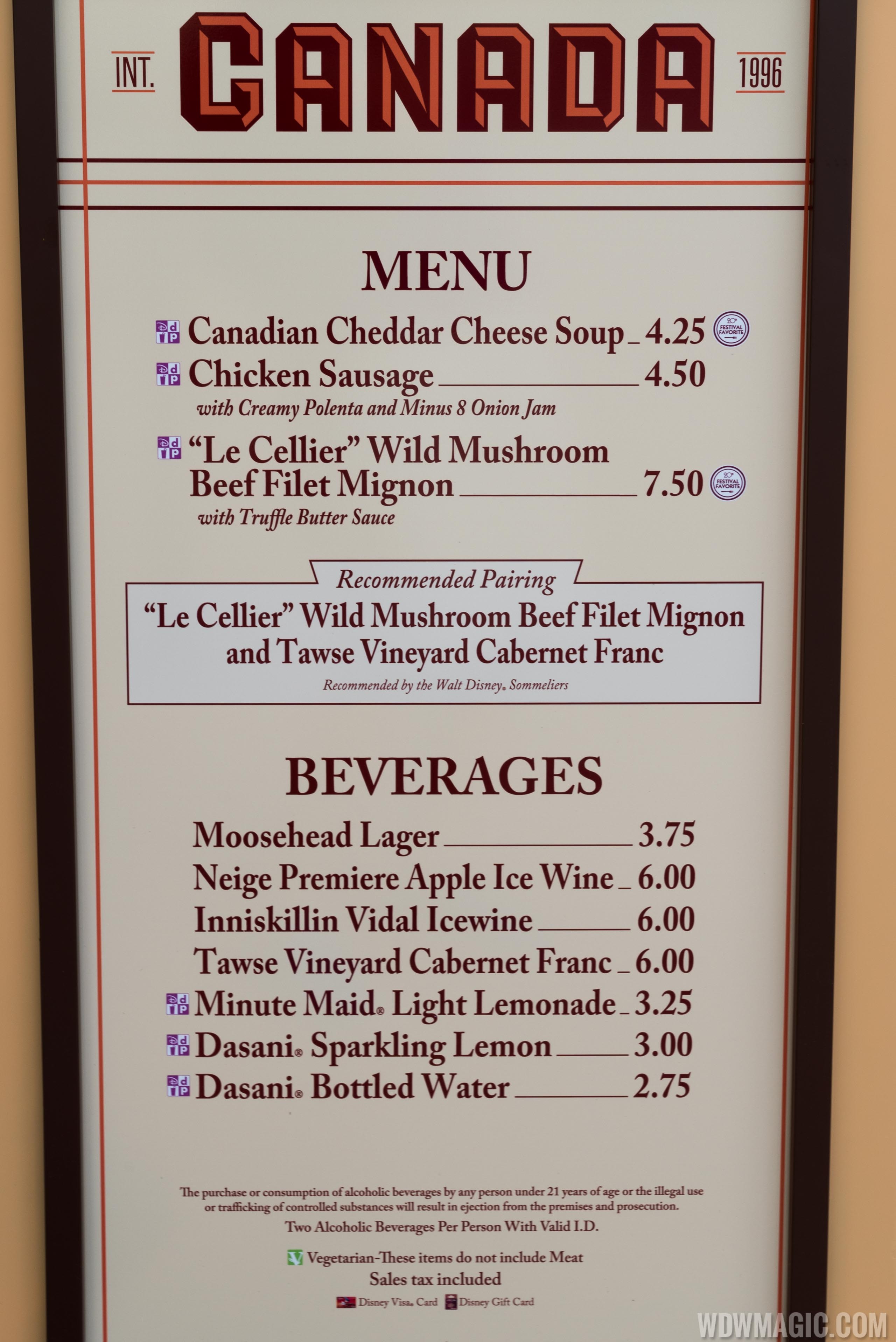 2015 Epcot Food and Wine Festival Marketplace kiosk menus and pricing ...