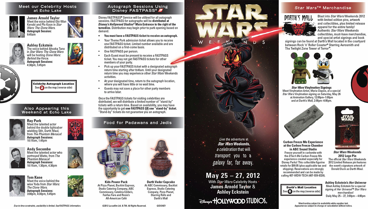 PHOTOS - Star Wars Weekends Week 2 guide map and schedule