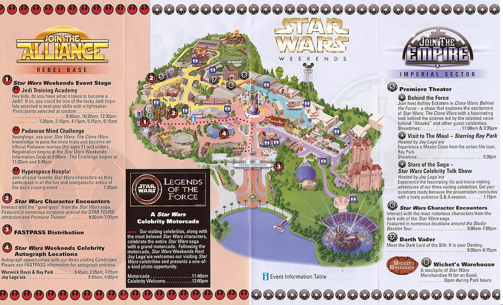 2009 Star Wars Weekends guide map - Photo 2 of 2