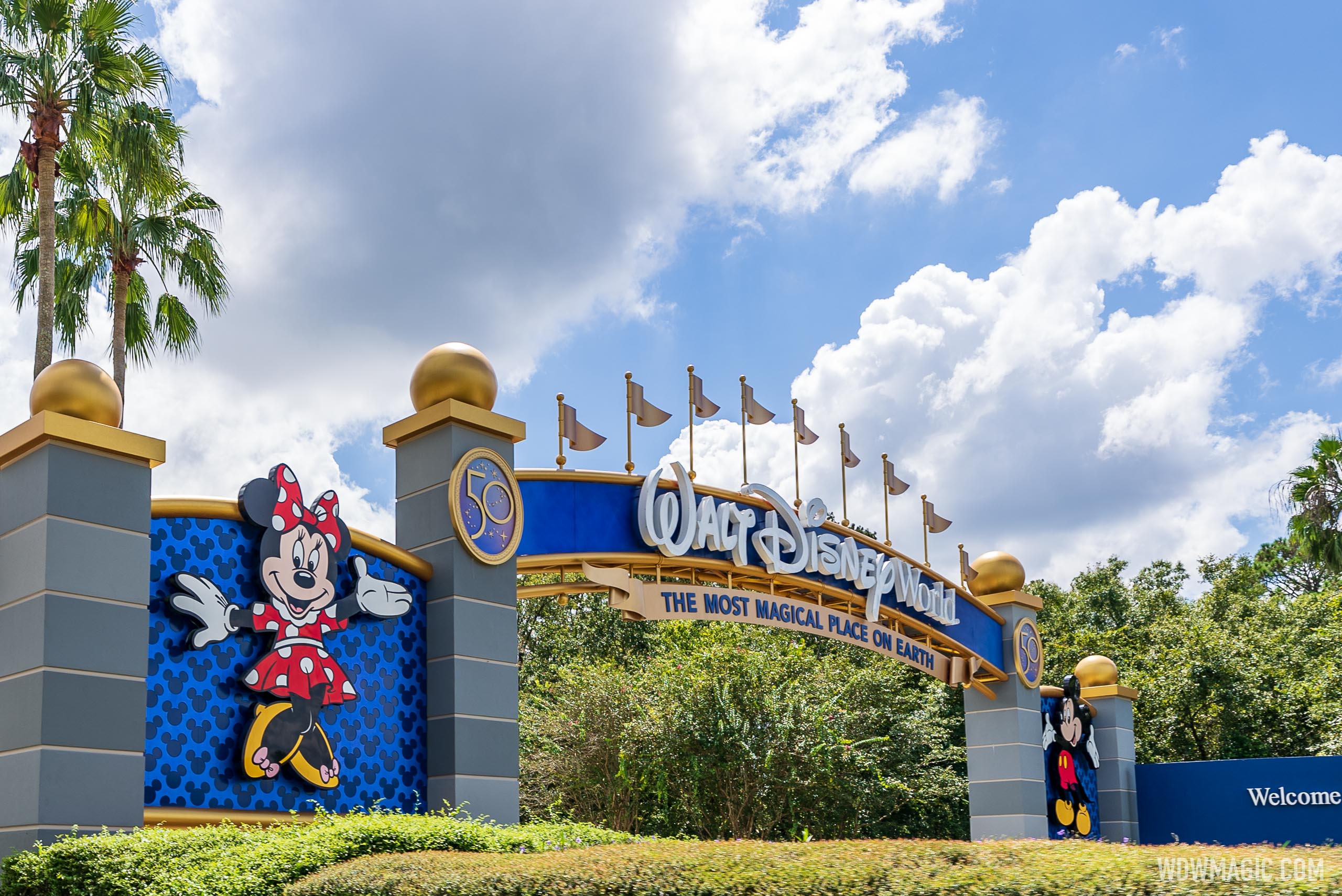 Walt Disney World Western Way gateway 50th decor - Photo 3 of 4