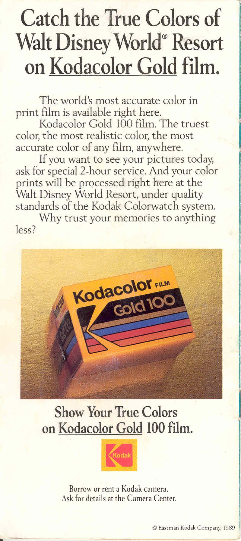 Epcot Center Entertainment Guide 1989