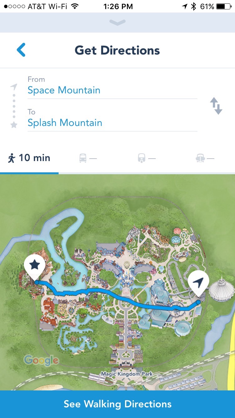 Hands-on with the new 'Get Directions' feature of My Disney Experience
