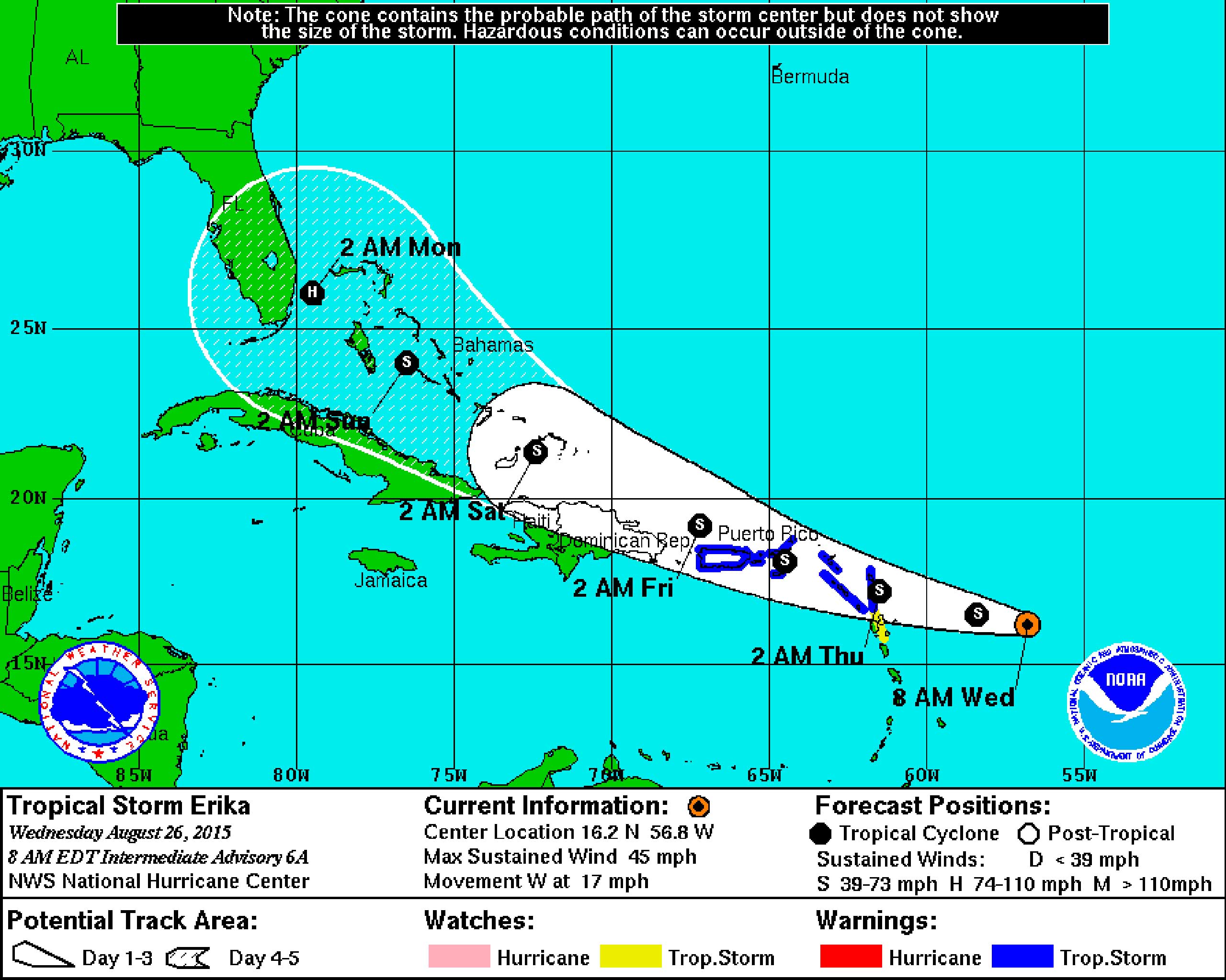 Tropical Storm ERIKA to bring possible severe weather to Central ...
