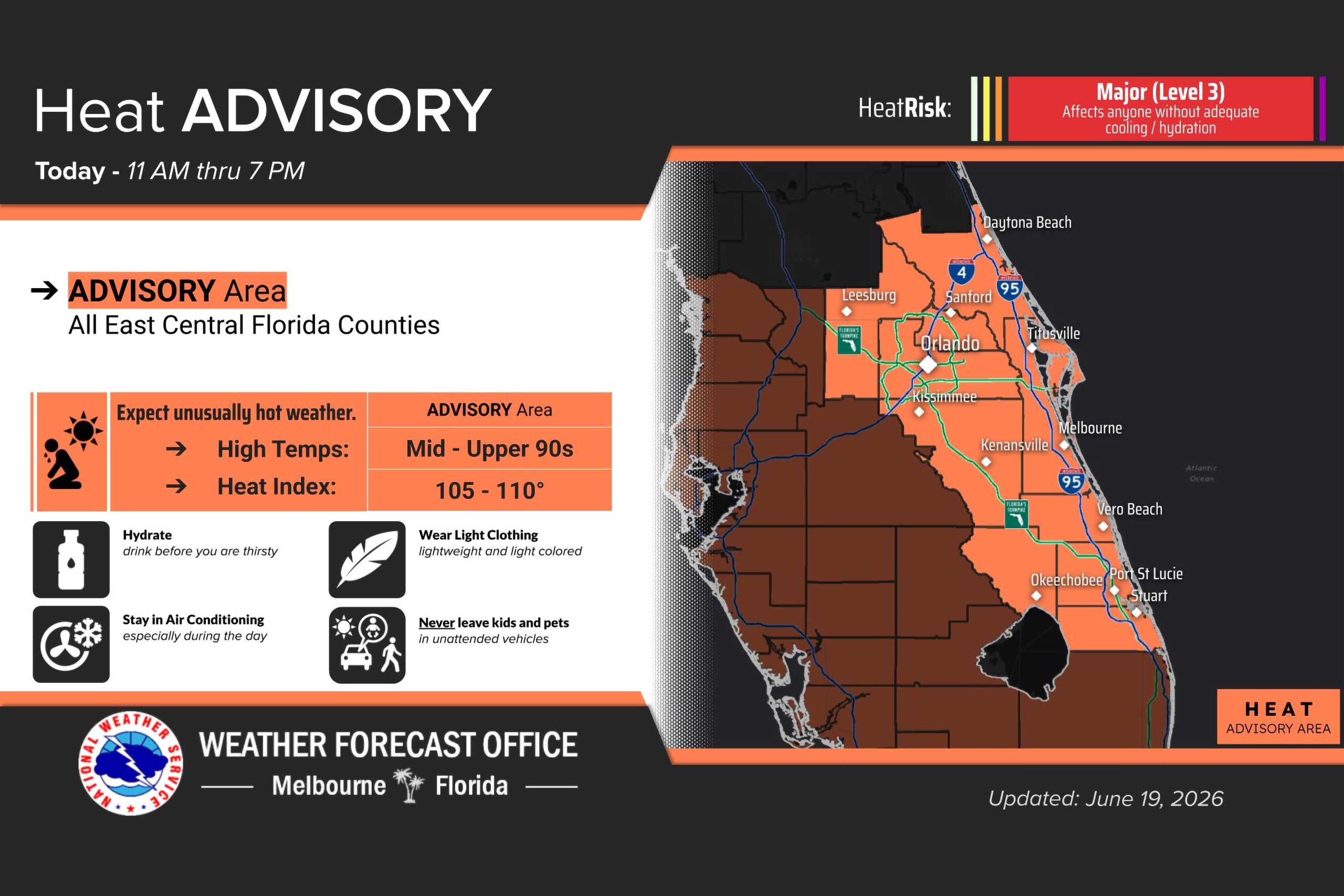 Disney World Heat Advisory Day 2: Heat Index Could Hit 111°F Friday