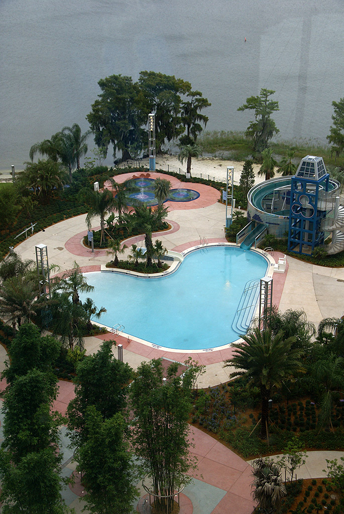 Bay Lake Tower Grand Villa room, pool and Top of the World Lounge pre ...