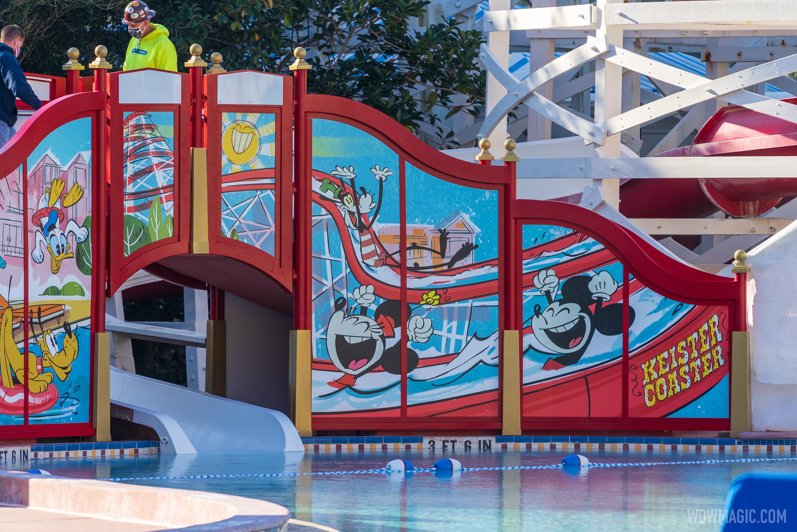 PHOTOS - Walls down at the new-look slide at the Boardwalk's Luna Park pool