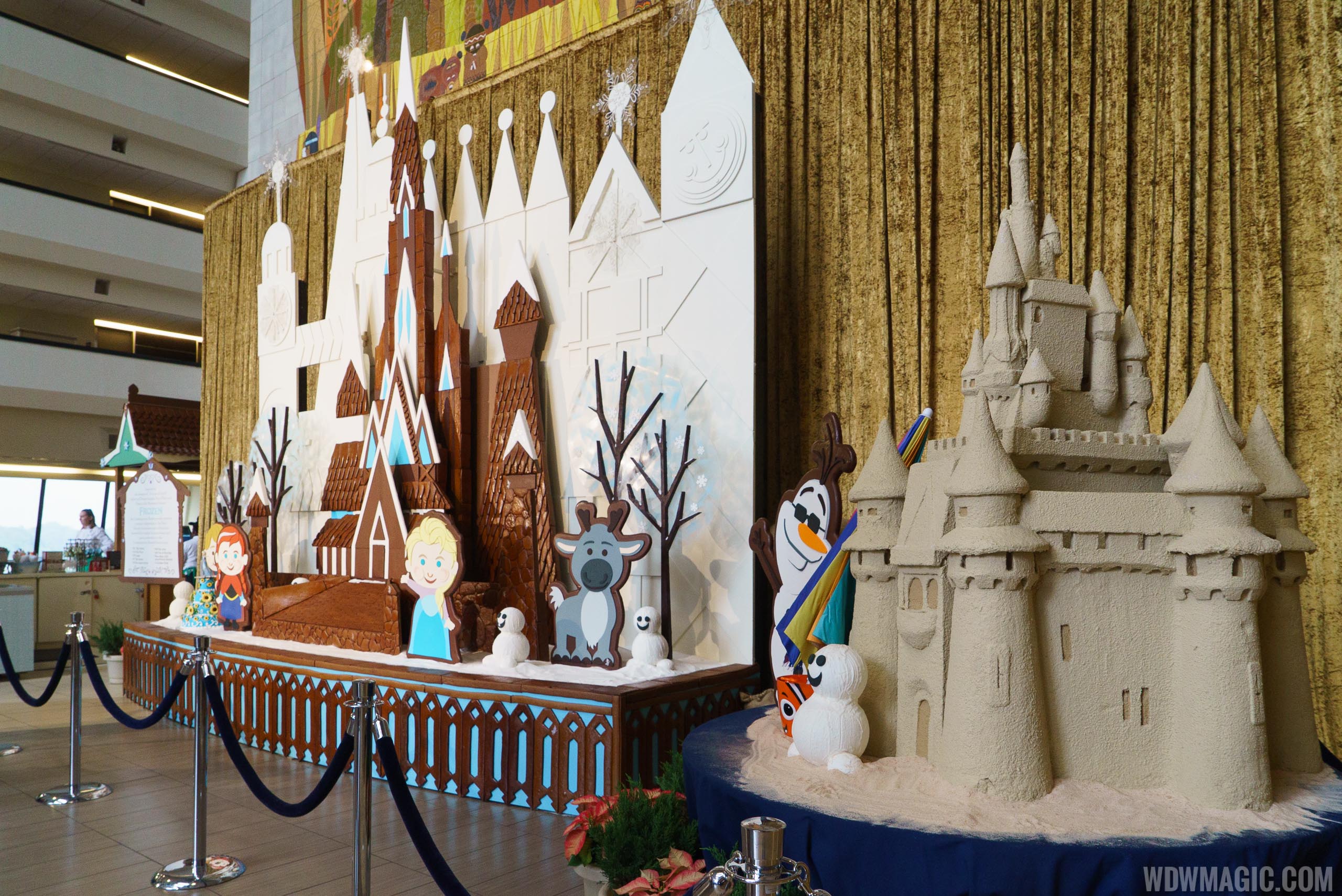 PHOTOS - Frozen themed Gingerbread House at Disney's Contemporary Resort