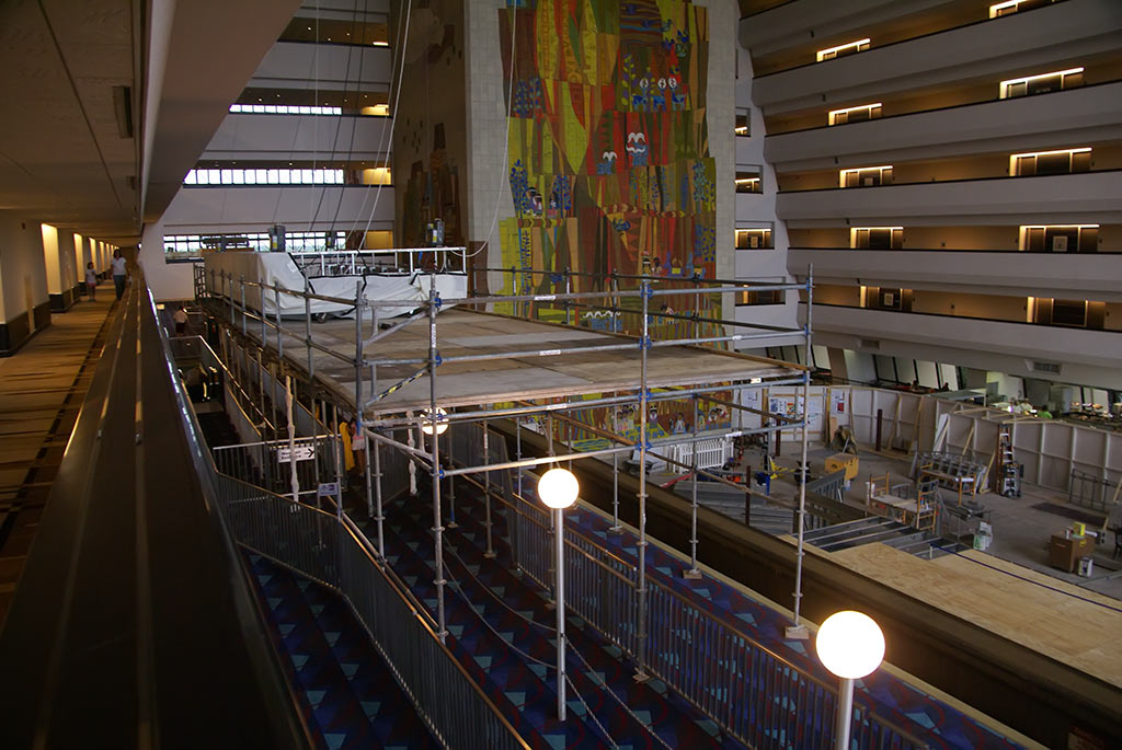 Contemporary concourse ceiling gets a new color