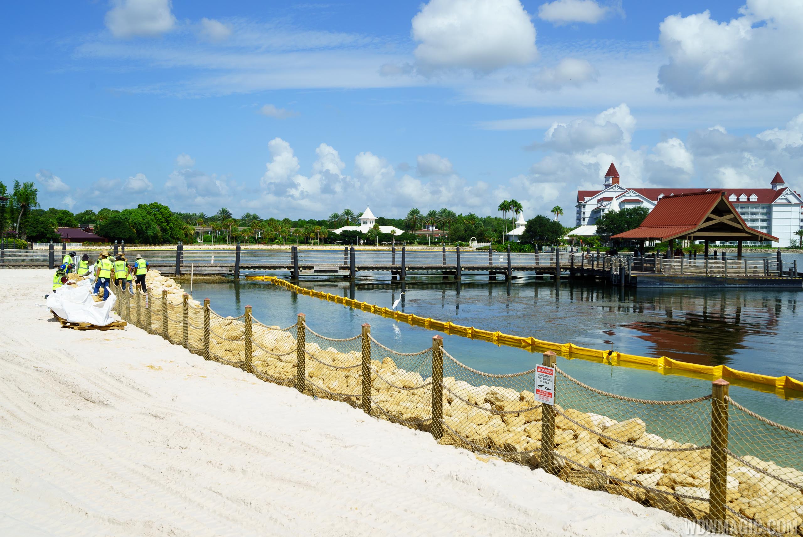 PHOTOS - Seven Seas Lagoon barrier taking shape at Disney's Polynesian ...