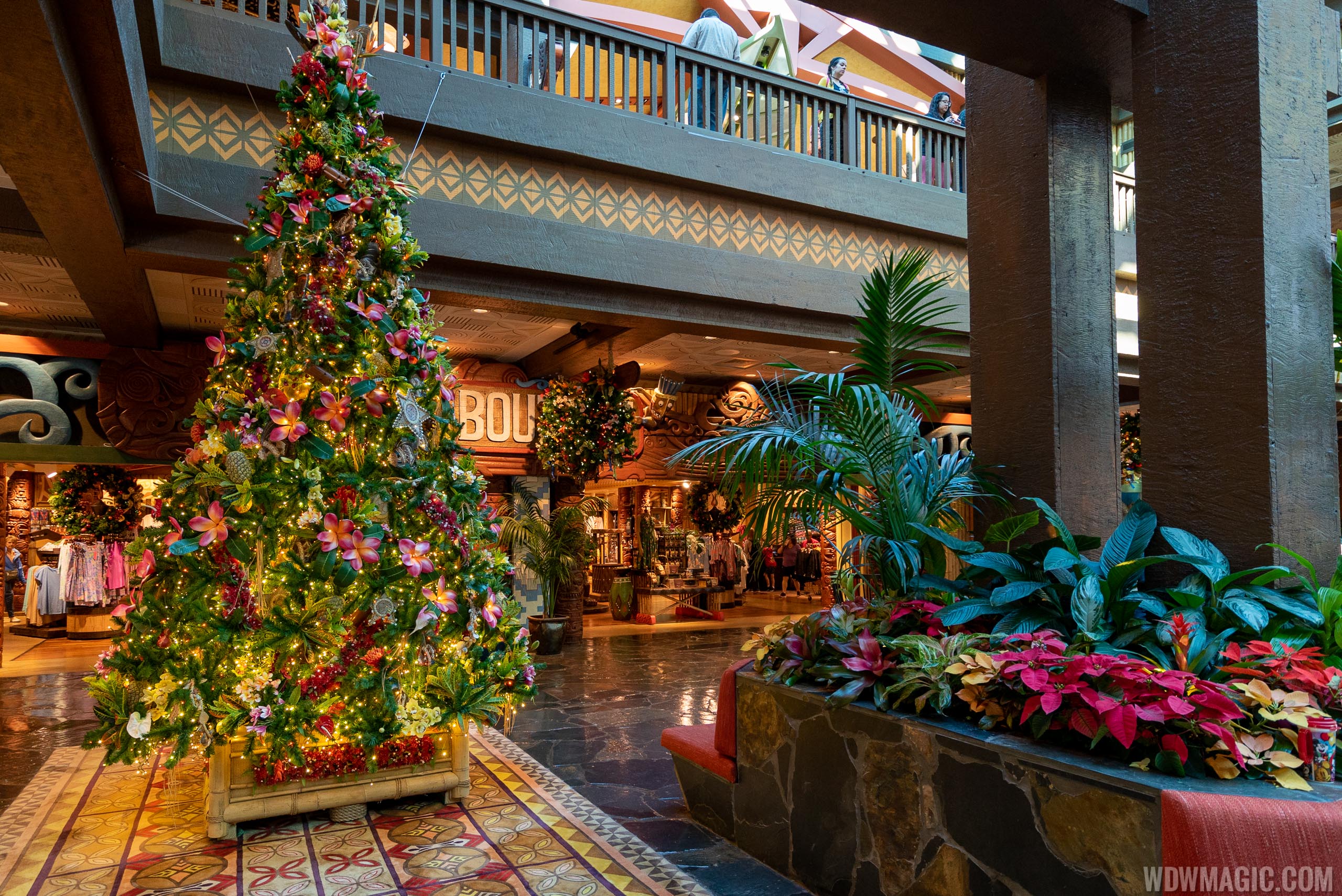Disney's Polynesian Village Resort holiday decorations 2019