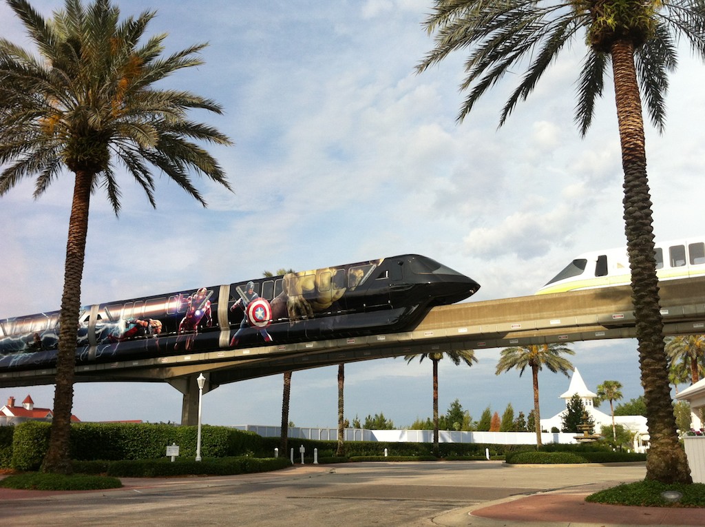 PHOTOS - The Avengers Monorail debuts on the Express beam