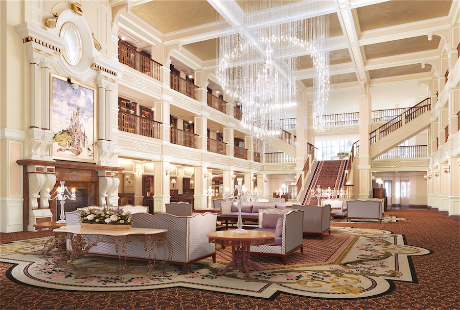 Inside the new Disneyland Hotel at Disneyland Paris