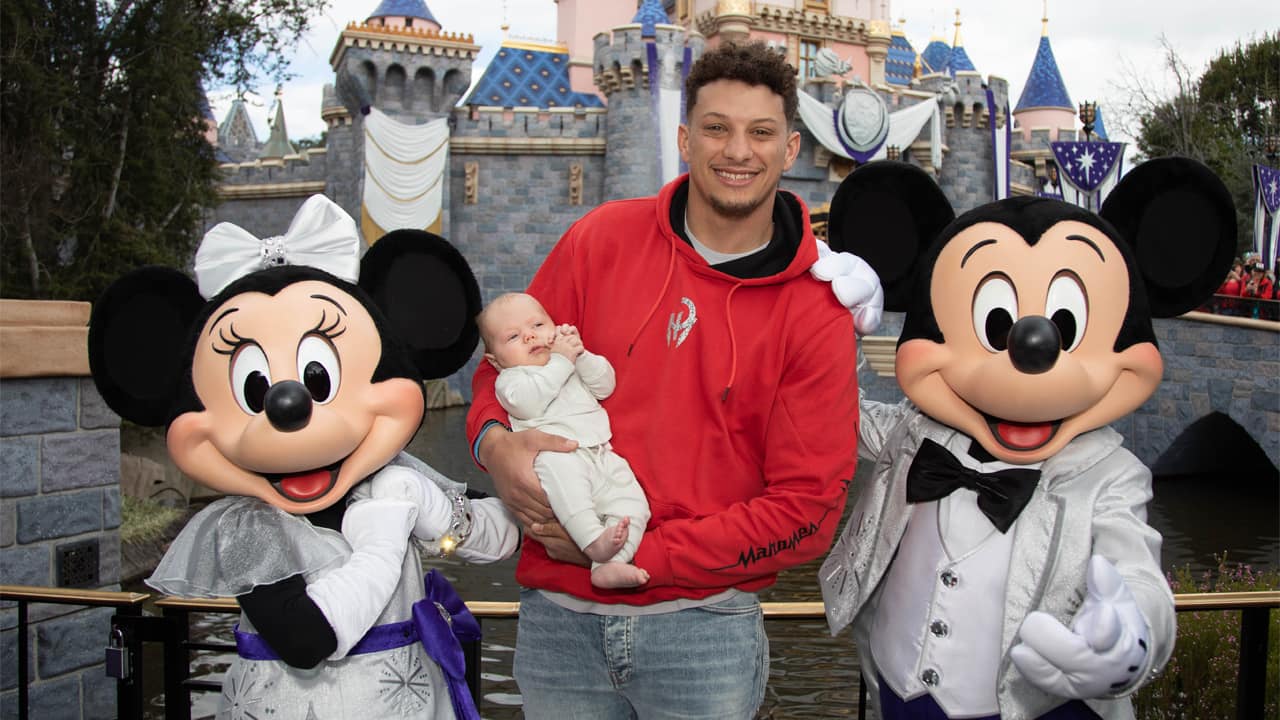 MVP Patrick Mahomes celebrates Super Bowl win at Disneyland Resort