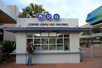 Epcot Monorail Station Coffee and Pastries Photos